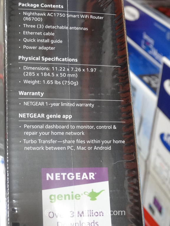 Netgear Nighthawk AC1750 Smart Wifi Router Model#R6700
