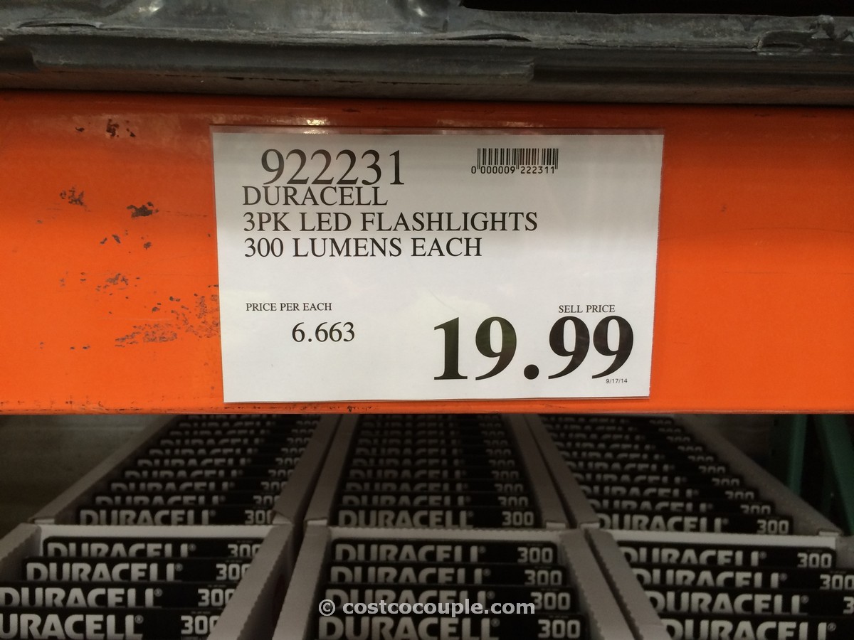 Duracell 3 pack LED Flashlights