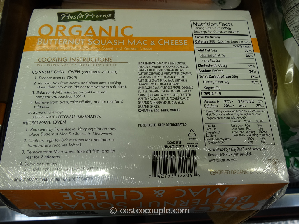 Pasta Prima Organic Butternut Squash Mac And Cheese