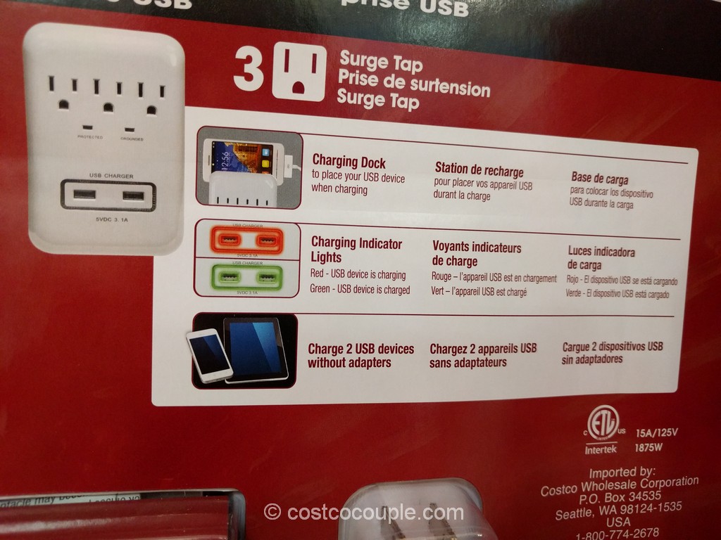 Prime Wire Home and Office Surge Protector Pack