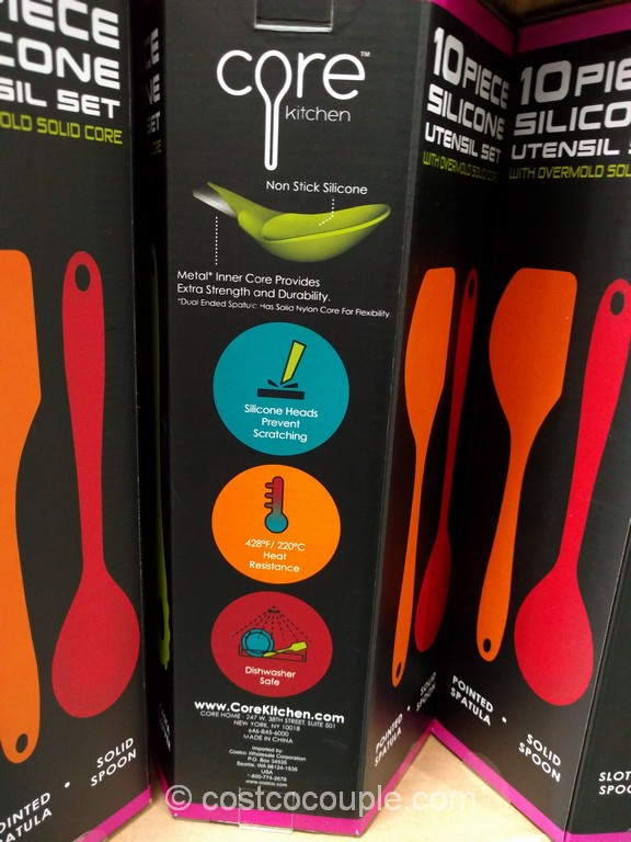 Core Home 10-Piece Silicone Kitchen Utensil Set