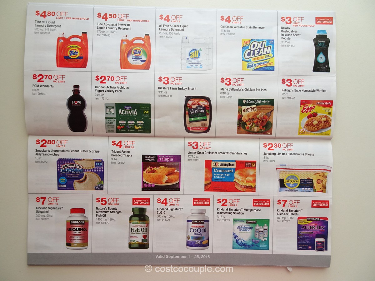 Costco September 2016 Coupon Book 09/01/16 to 09/25/16