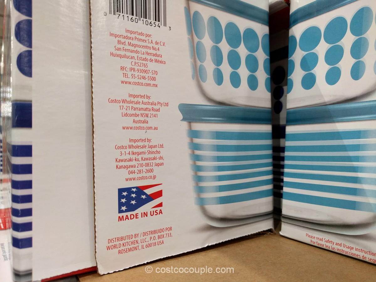 Pyrex Decorated Glass Storage Container Set