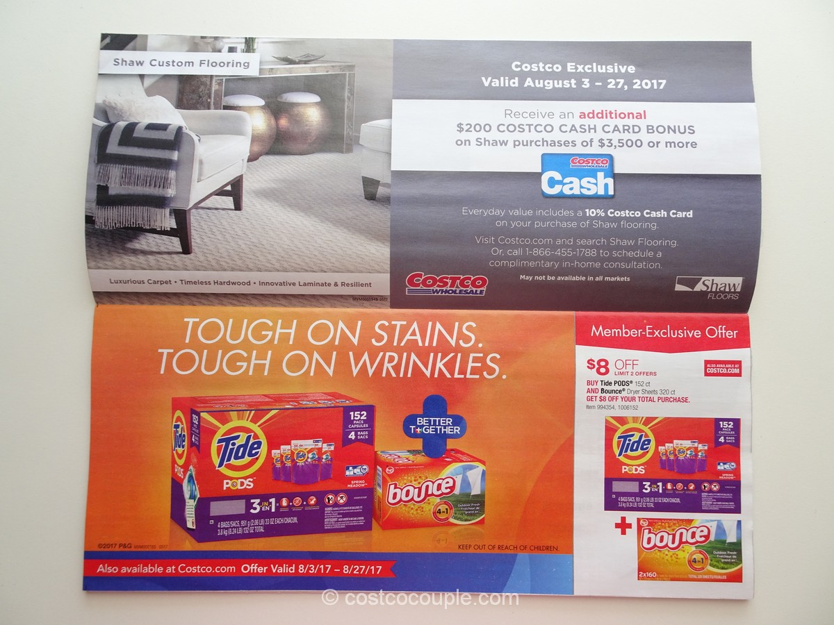 Costco August 2017 Coupon Book 08/03/17 to 08/27/17