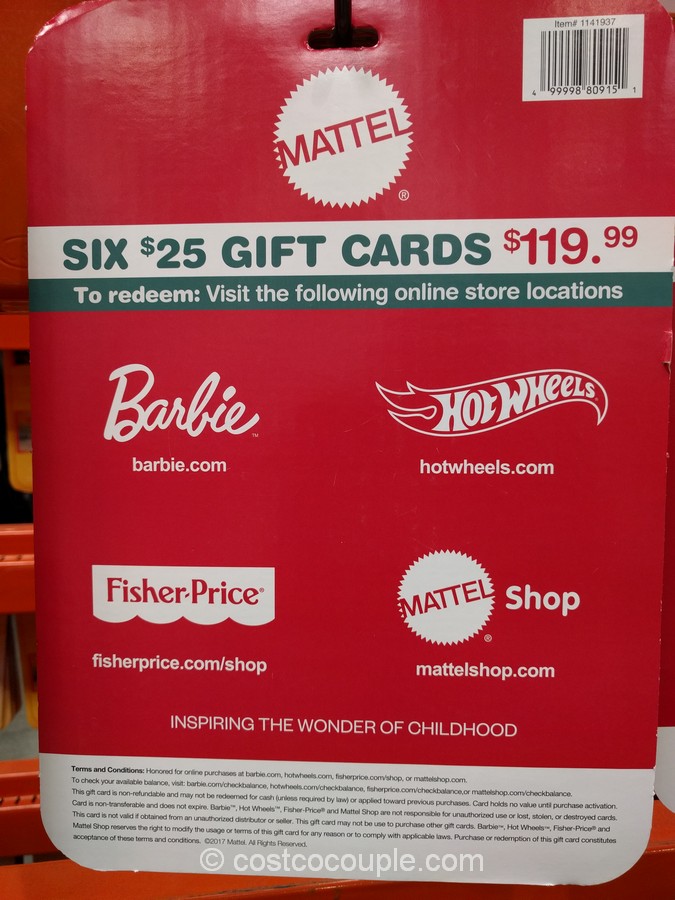 Mattel Gift Cards