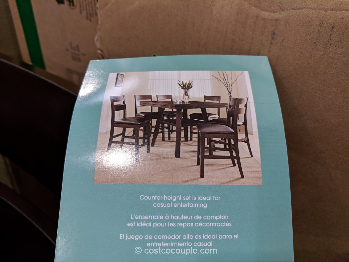 Bayside Furnishings 7-Piece Counter Height Dining Set