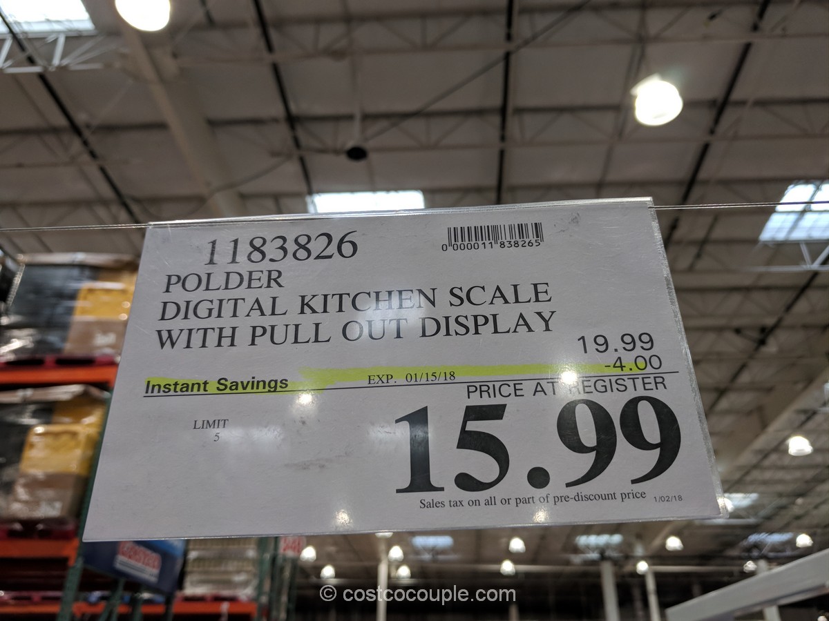 Polder Digital Kitchen Scale With Pull-Out Display