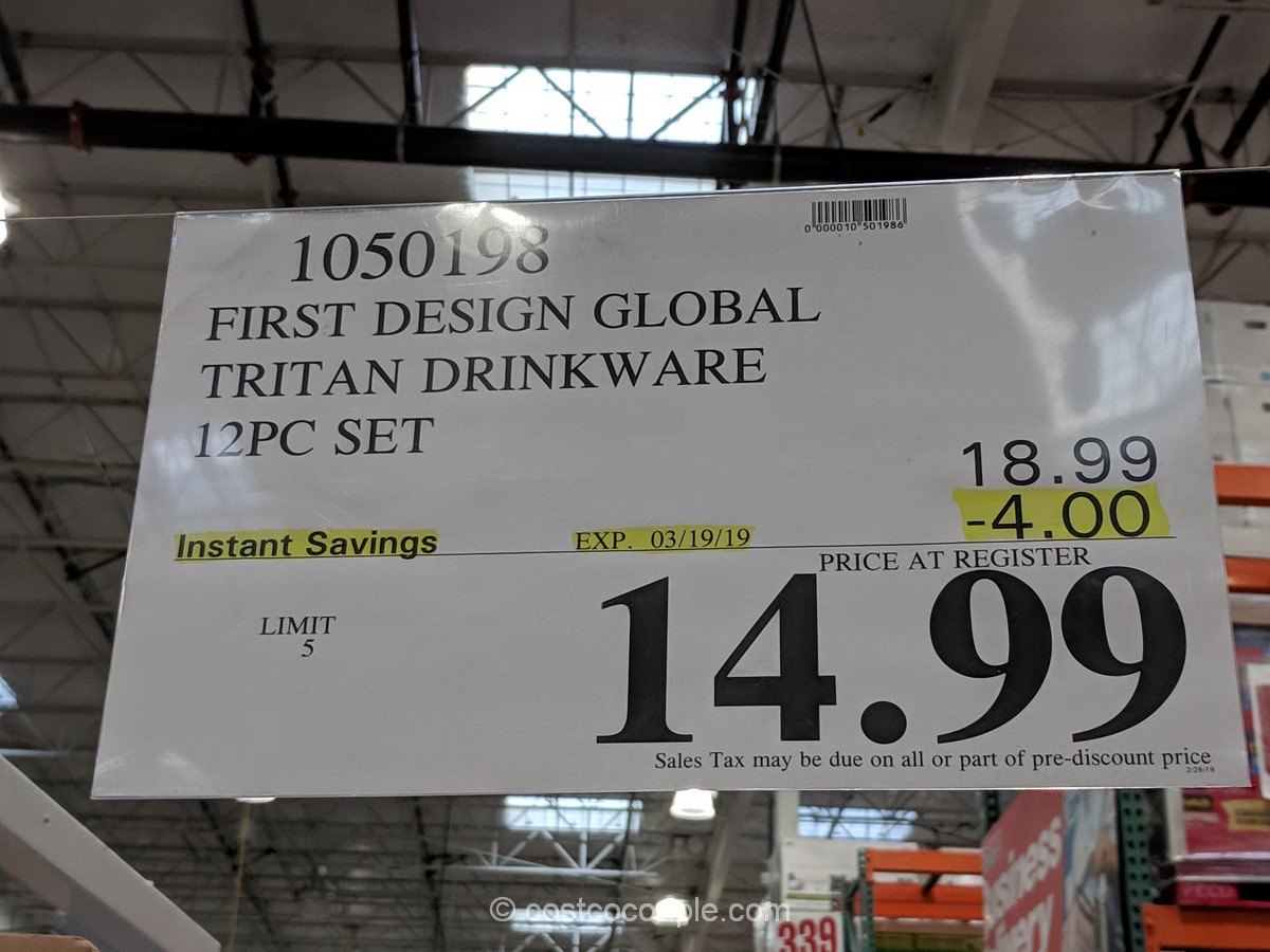 First Design Global Tritan Drinkware Set