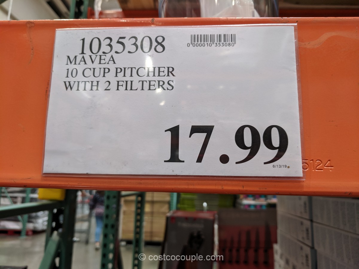 Mavea 10-Cup Water Filter Pitcher
